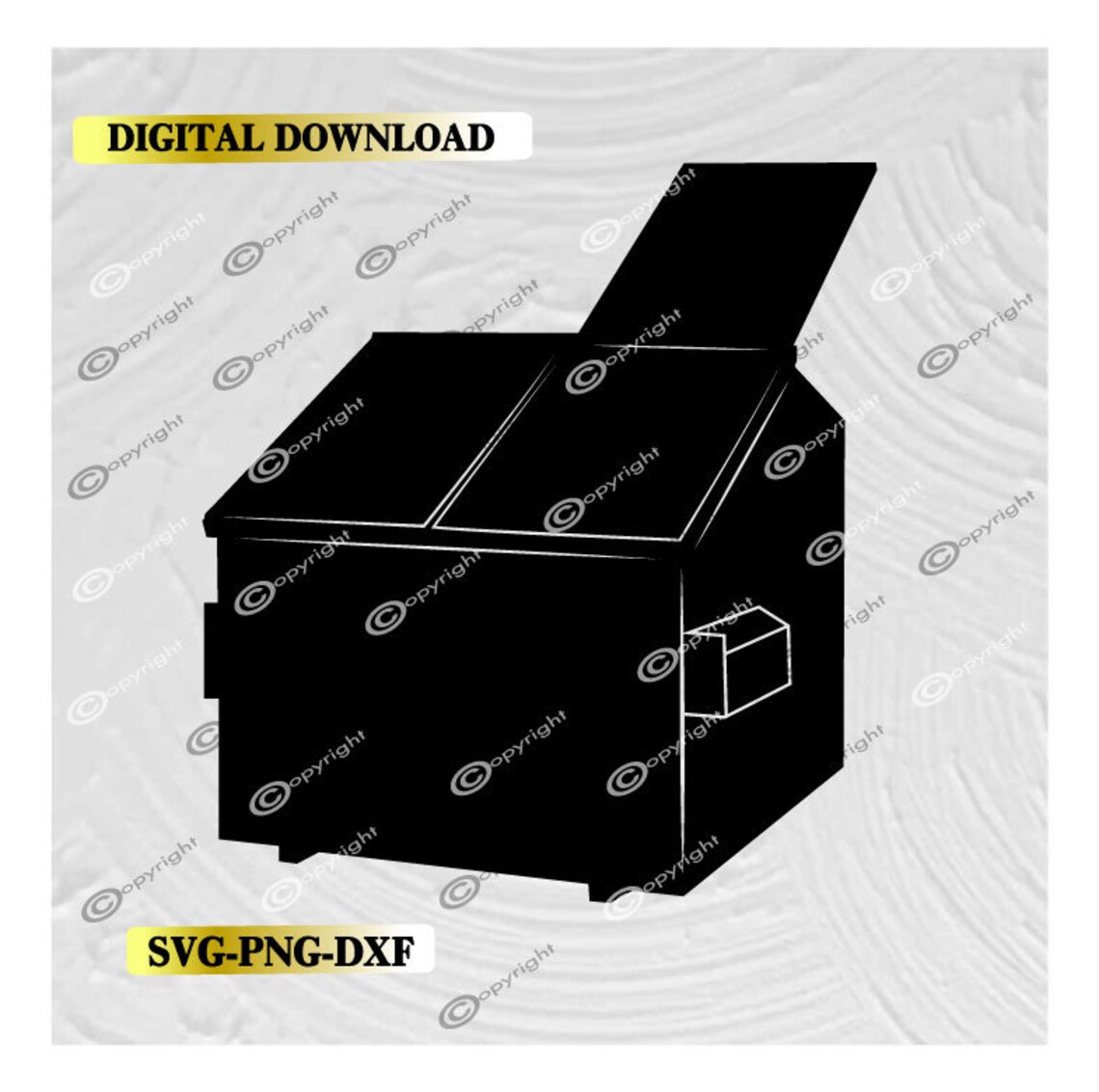 Dumpster SVG PNG DXF Digitale Datei Clipart A2 | Etsy