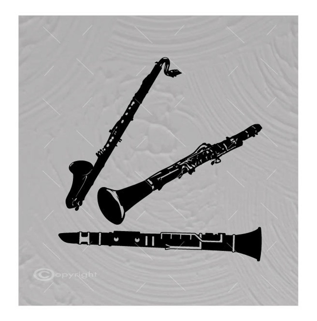 Clarinet SVG Bundle: Music Instrument Vector Image Cut File (digital ...