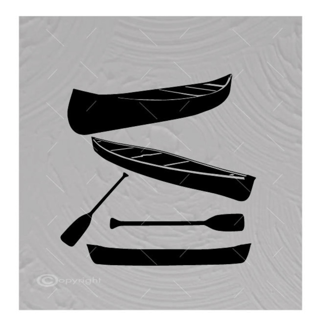 Canoe SVG Bundle: Canoeing Boat Cut File Vector (digital Download ...