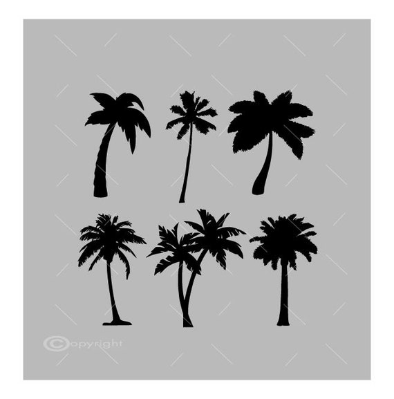 Silueta De Palmeras Vectoriales 6.600+ Palmeras En El Horizonte