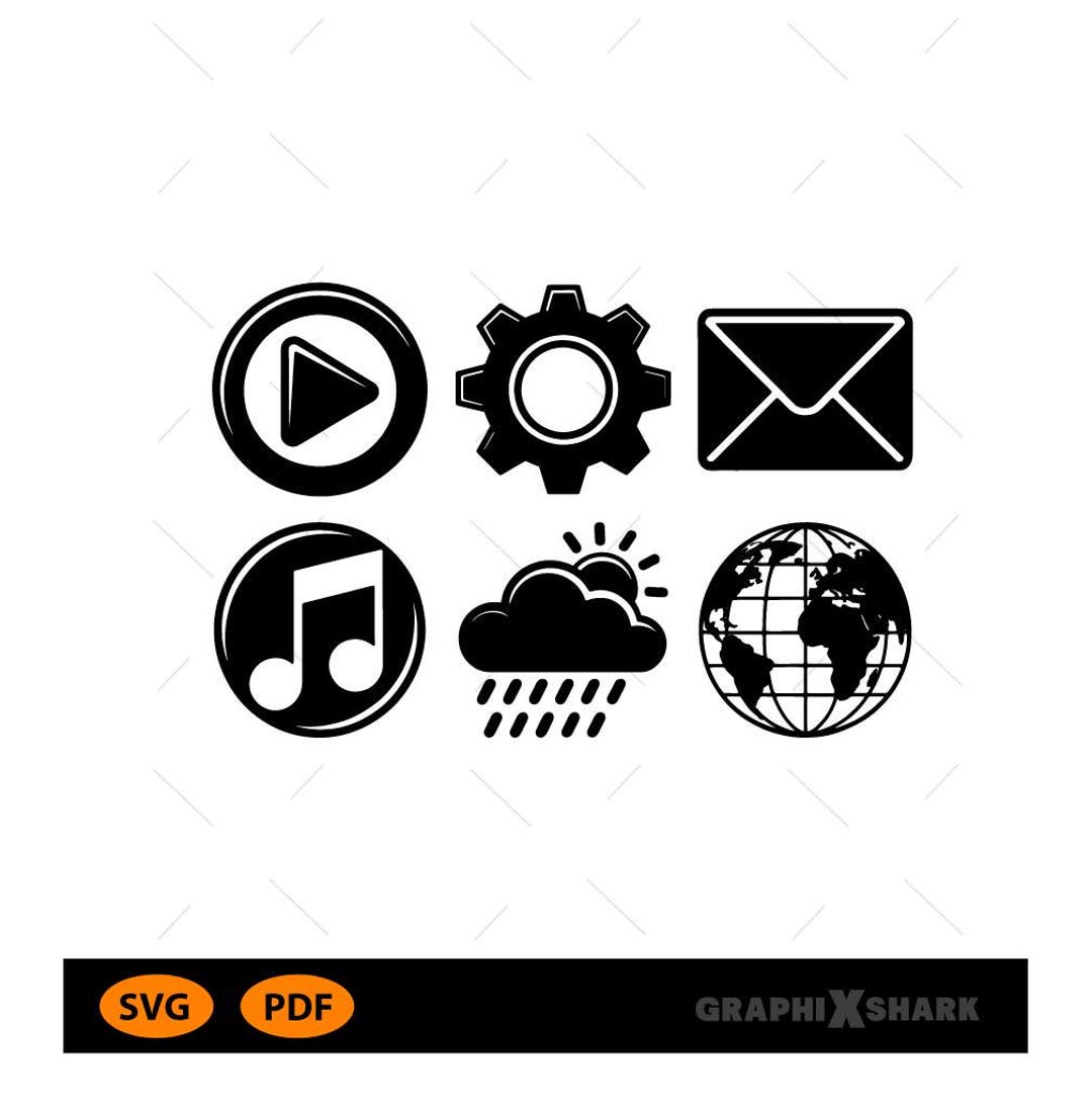 Frutiger Metro Vector Icon Pack: 2010s Design UI Elements (digital ...