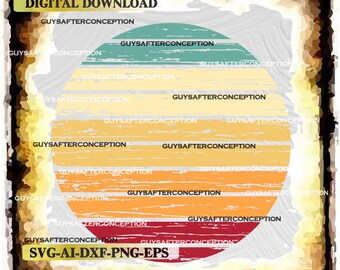Vintage Retro Circle Digital File Ai Eps PNG DXF Svg | Etsy