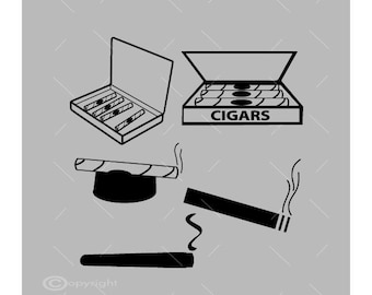 Cigar Decal Embroidery - Etsy