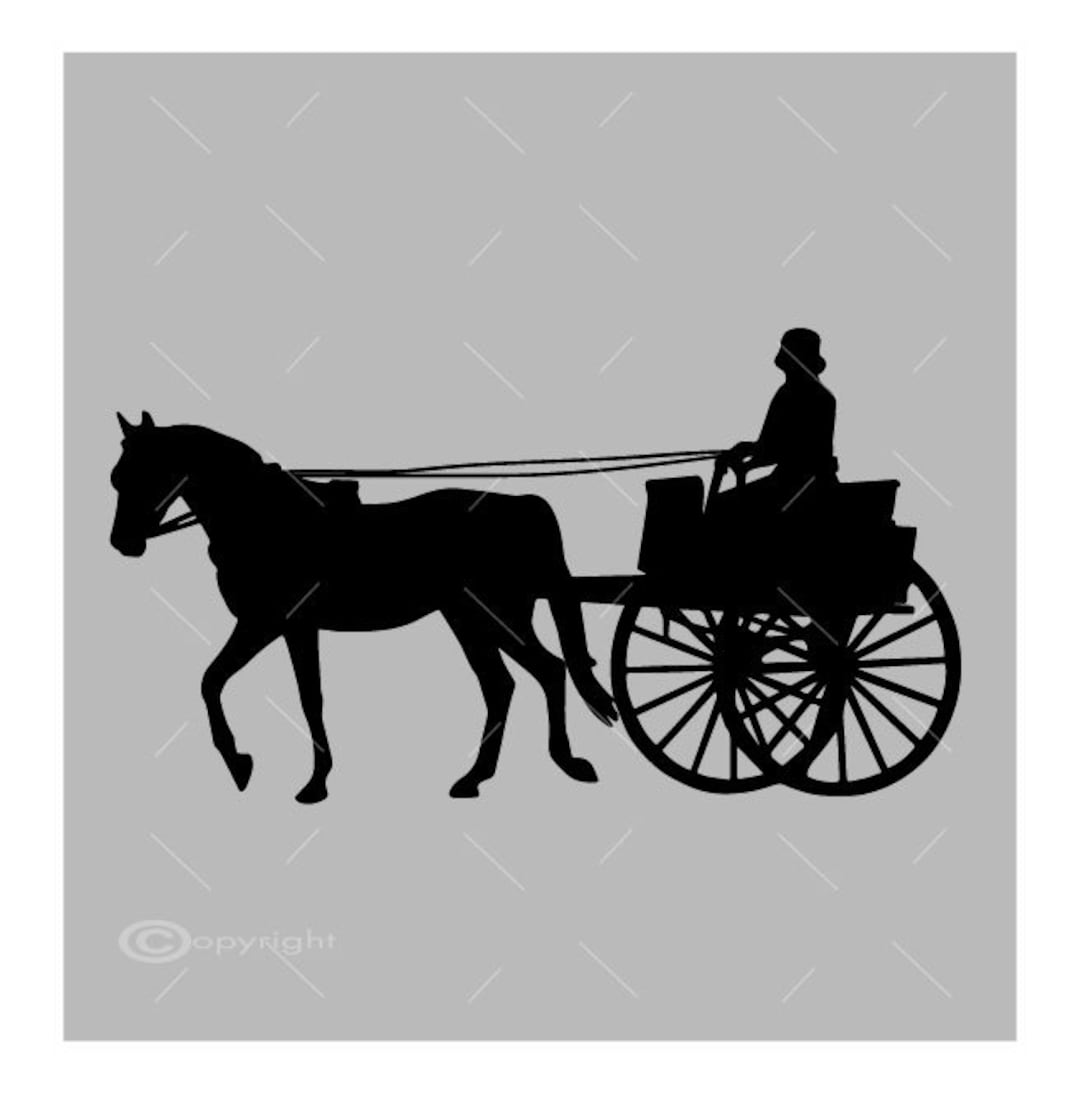 Horse and Carriage Vector Image: Vinyl Decal, T-shirt Design (digital ...
