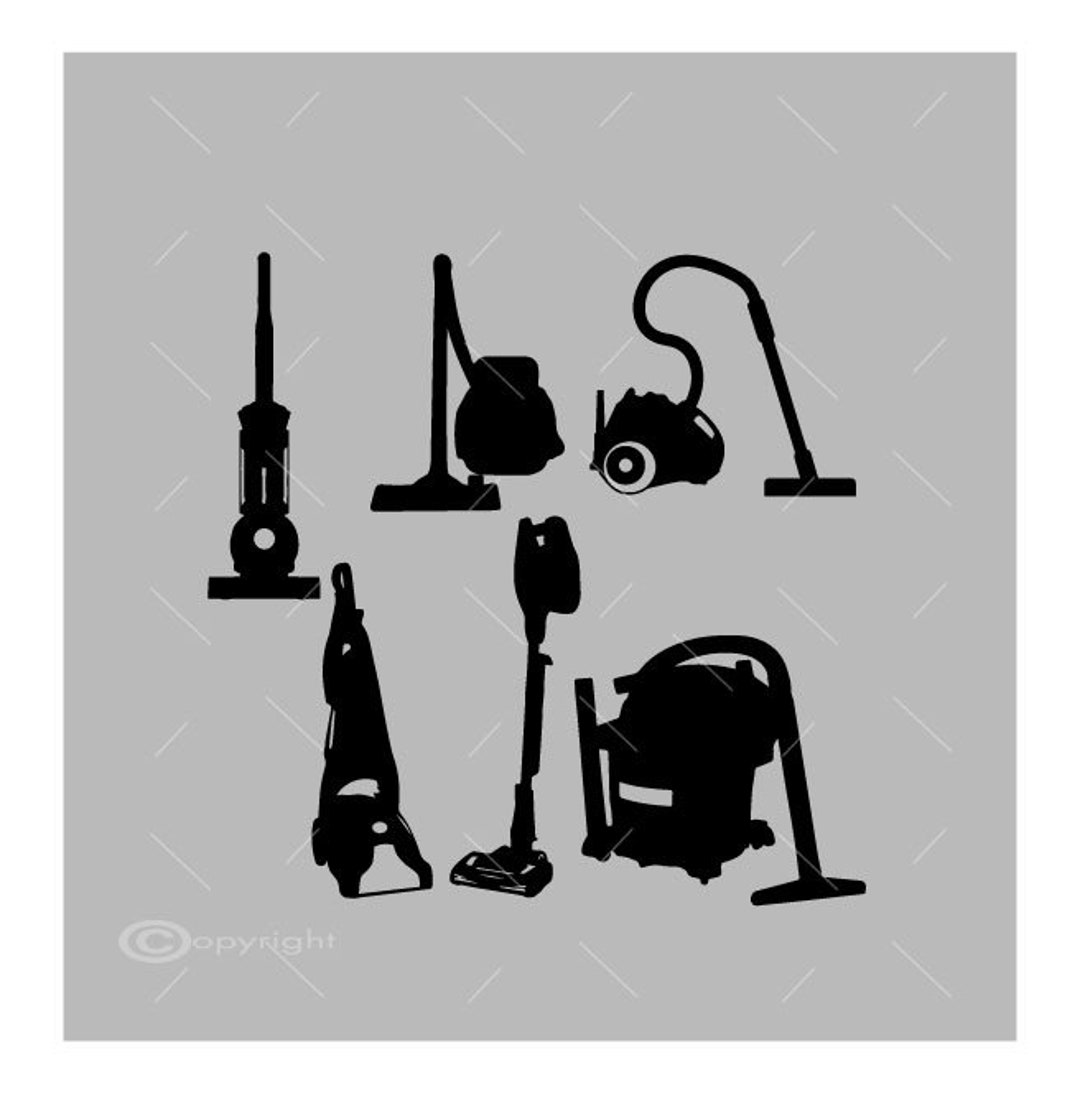 Vacuum Cleaner SVG Bundle: Cleaning Housekeeping Silhouette (digital ...