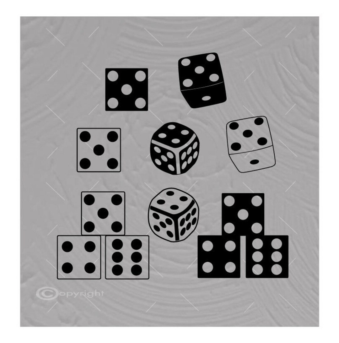Eight Dice Vector Image SVG Files Digital Cutting Files Ai - Eps - PNG ...