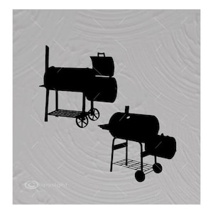 Two Smoker Grills Vector Images Vinyl Decal T-shirt Digital Cutting ...