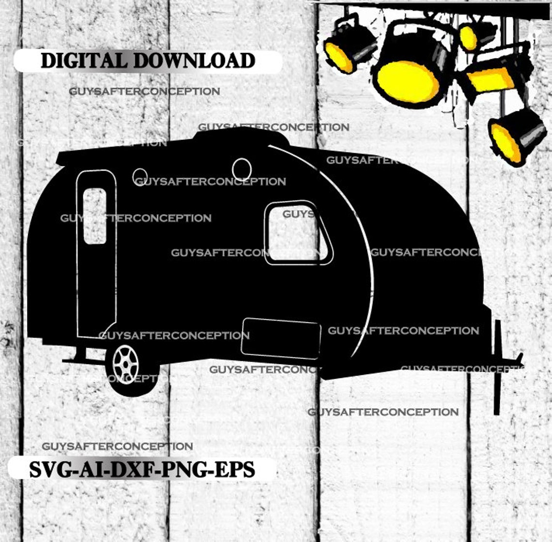 Travel Camper Vector Image SVG Files Digital Cutting Files Ai | Etsy