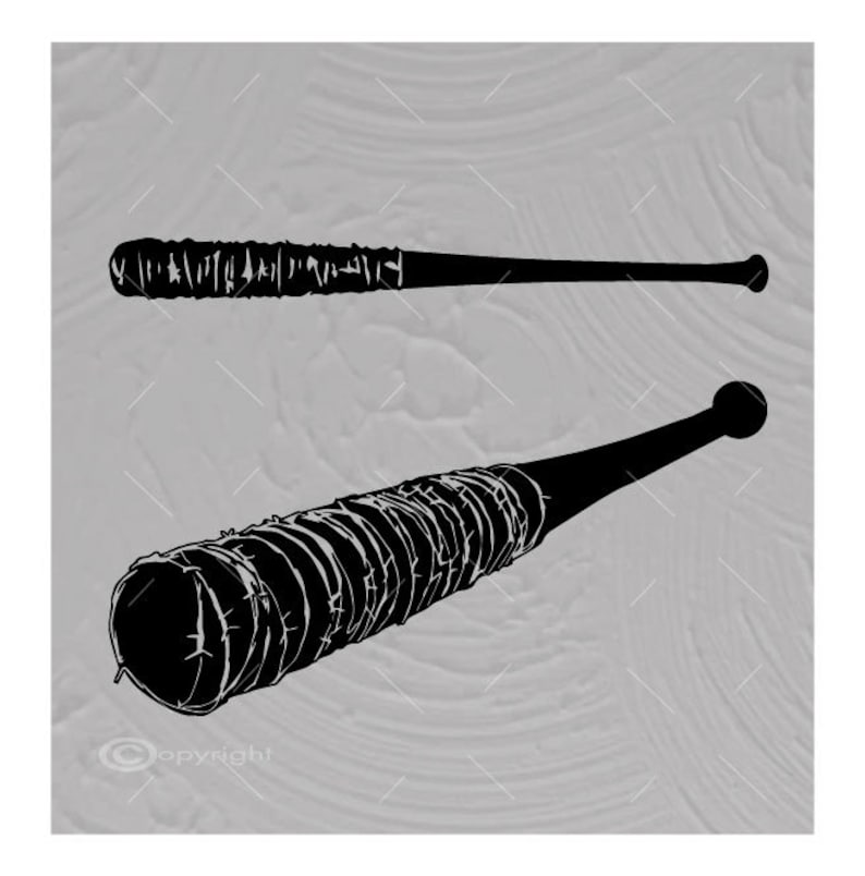 Barbed Wire Baseball Bat SVG: Apocalypse Weapon Cut File Vector ...