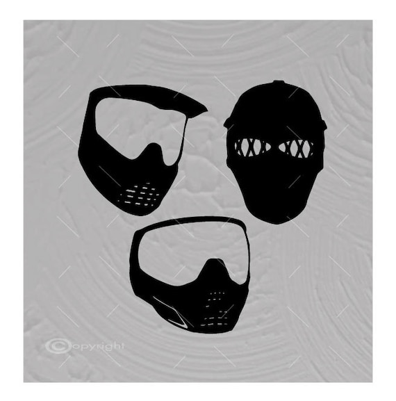 Clipart De Mascara De Paintball Paintball Guns Vector Art & Graphics