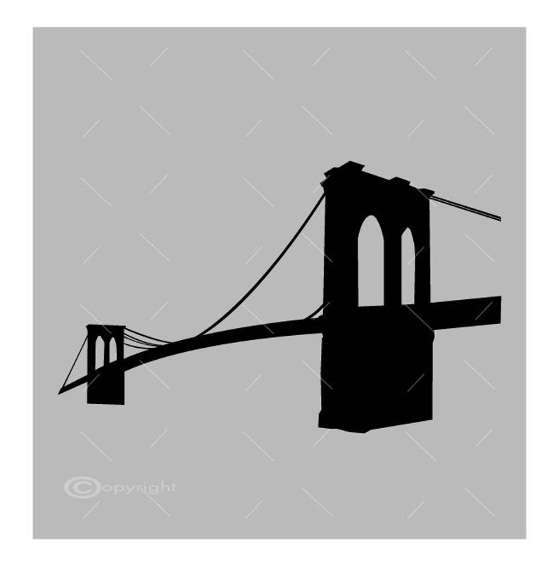 Brooklyn Bridge SVG: NYC Skyline Vector Image Cut File (digital ...