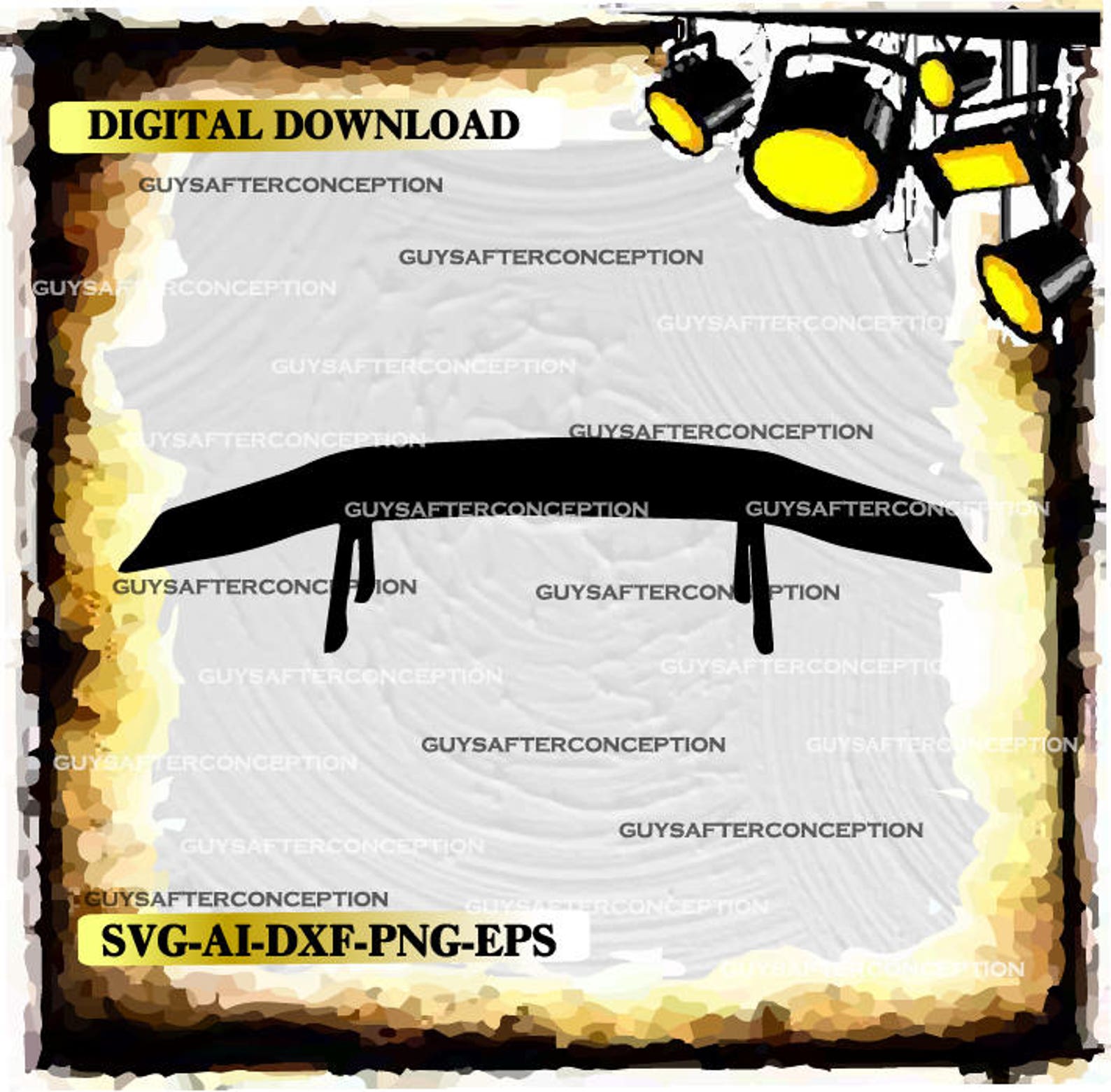 Trunk Spoiler Vector Images SVG Files Digital Cutting Files Ai | Etsy