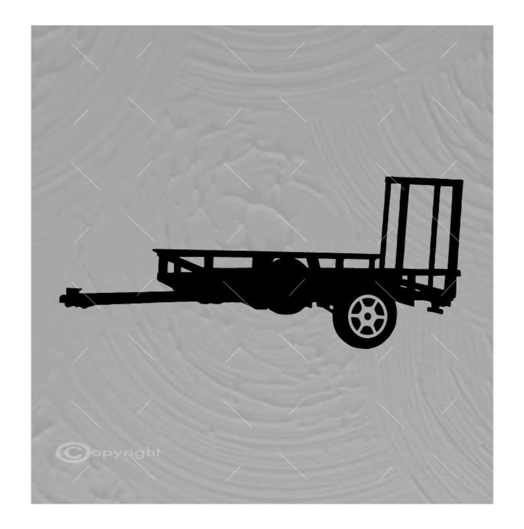 Hauling Trailer SVG: Utility Hauler Cut File Vector Image (digital ...