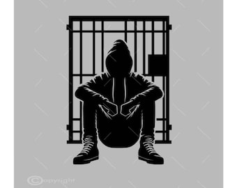 Prison Bars Svg, Jail Bars Svg, Imprisoned, Jailed, Black Bars. Vector ...