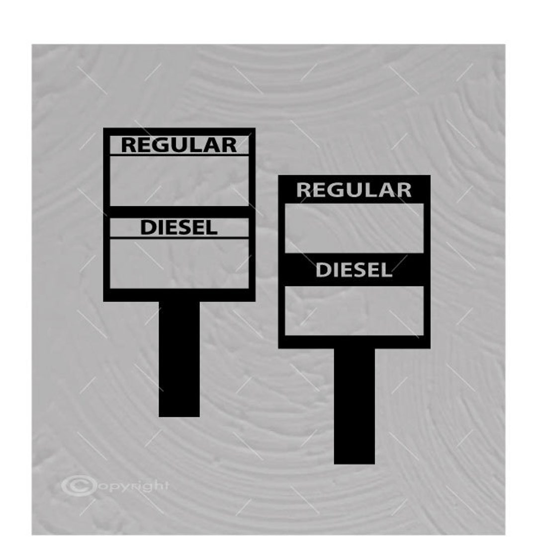 Two Gas Billboard Signs SVG - PNG - DXF Digital File Clipart A2 - Etsy