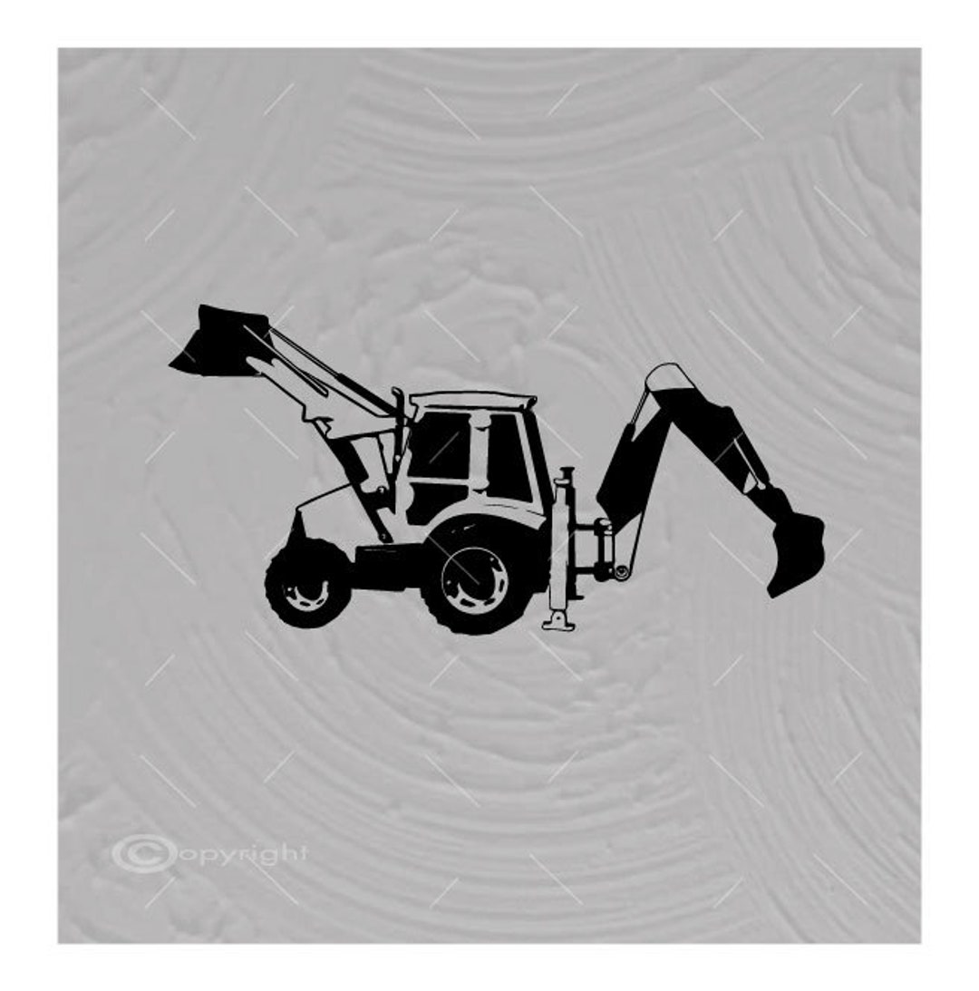 Autocad Drawing Of A Backhoe