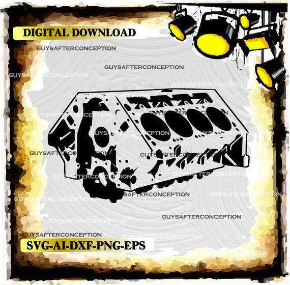 Engine Block Vector Images SVG Files Digital Cutting Files Ai | Etsy
