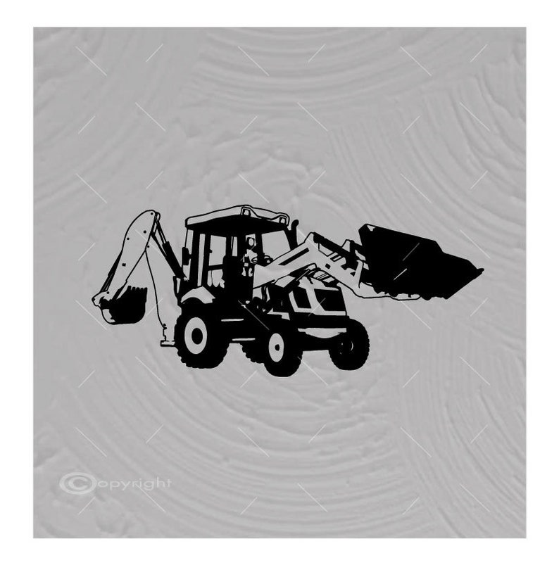 Construction Backhoe Vector Images SVG Files Digital Cutting - Etsy