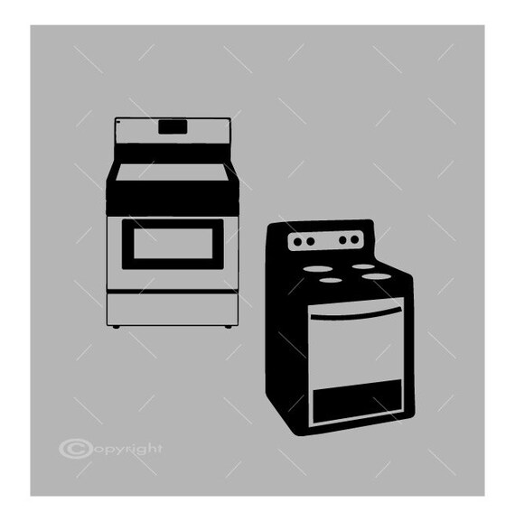 Two Stoves Ovens Vector Images Vinyl Decal T-shirt Digital - Etsy