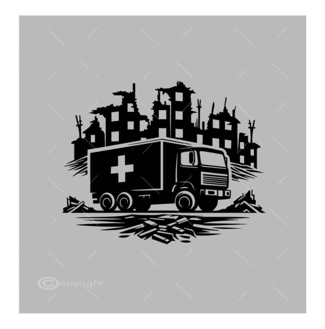 Humanitarian Aid SVG: Natural Disaster War Vector Cut File (digital ...