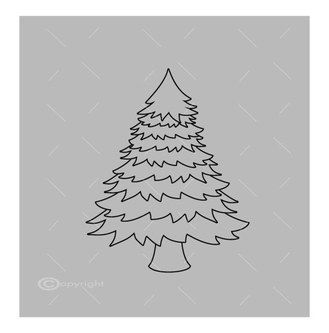 Christmas Tree SVG - PNG - Dxf Digital File Clipart A3 - Etsy