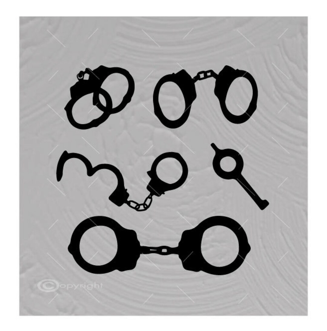 Handcuff SVG Bundle: Arrest Bondage Cut Files Vector (digital Download ...