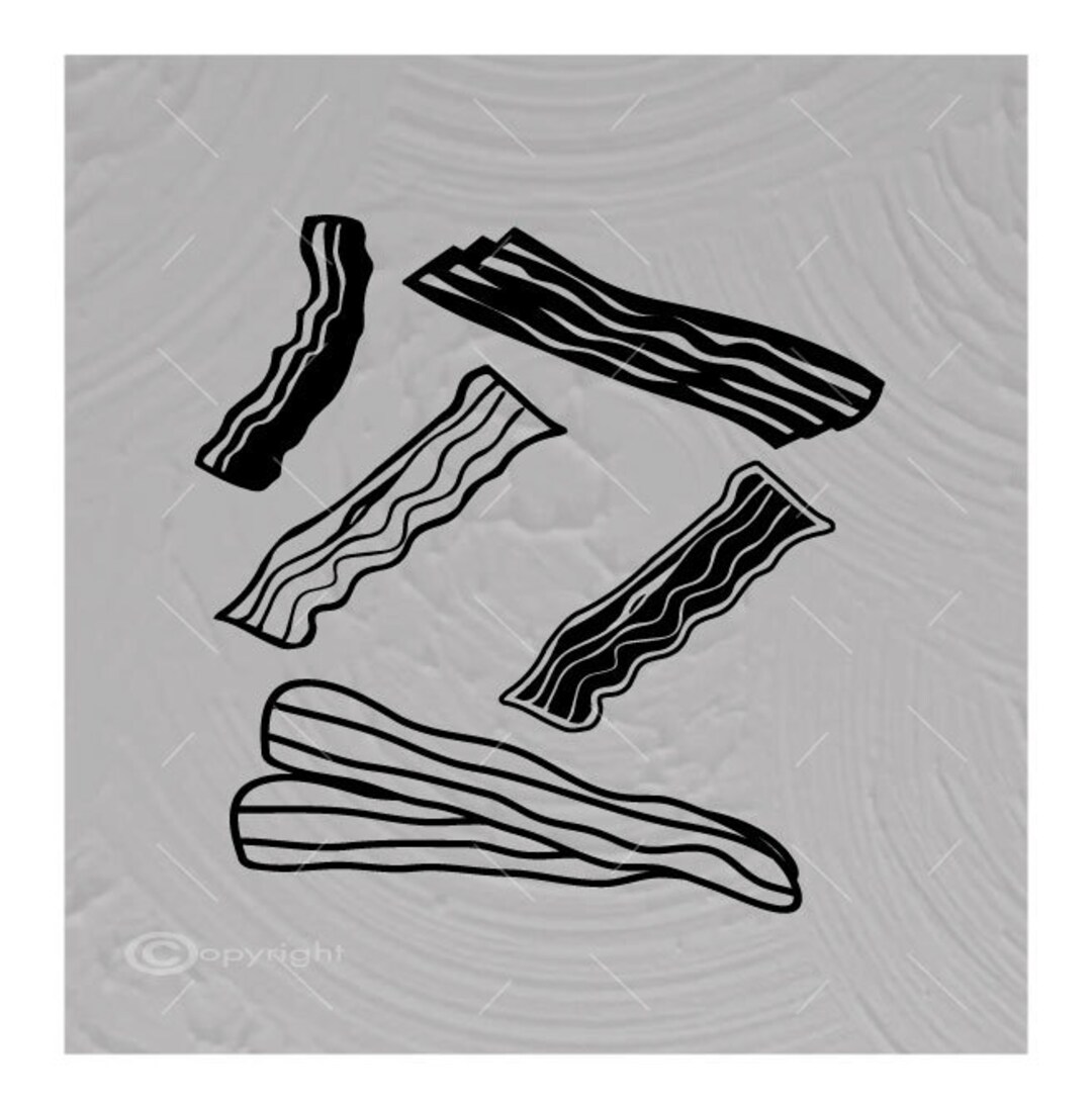 Five Bacon Vector Images SVG Files Digital Cutting Files Ai - Eps - PNG ...