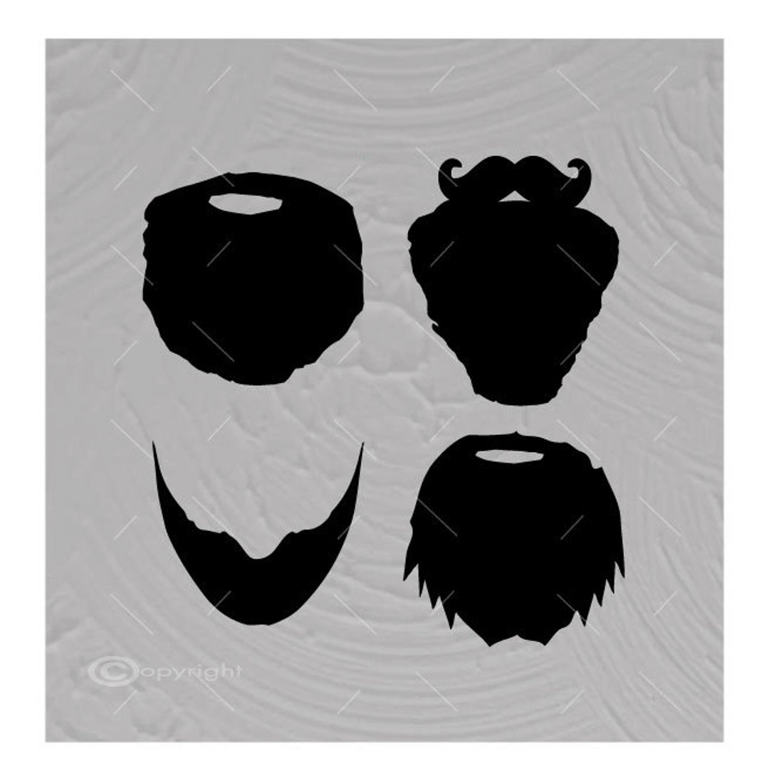 Four Beards Vector Images SVG Files Digital Cutting Files Ai Eps PNG ...