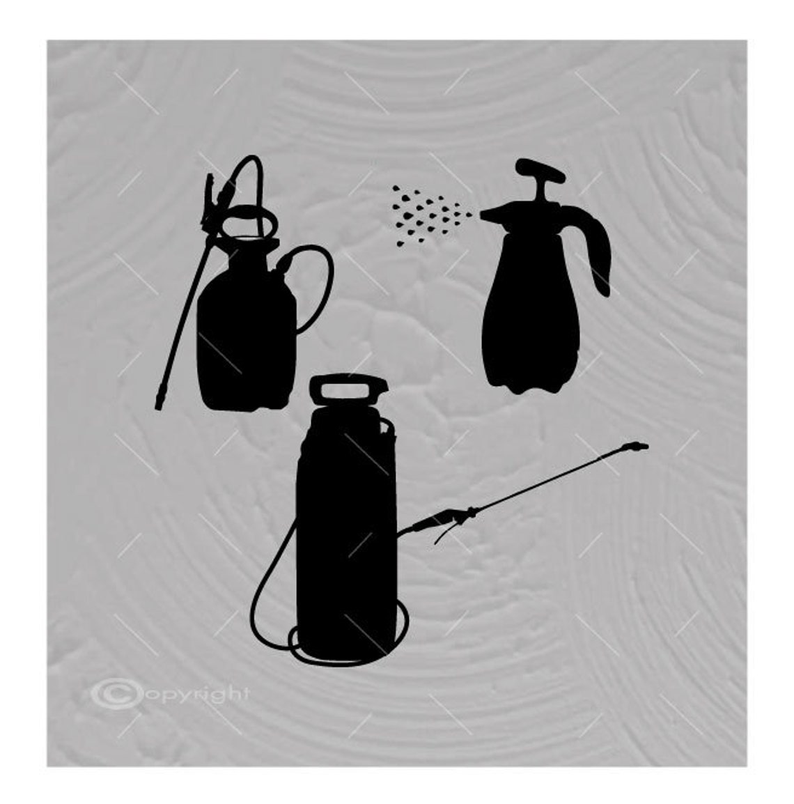 Three Hand Pump Sprayers Vector Images SVG Files Digital - Etsy