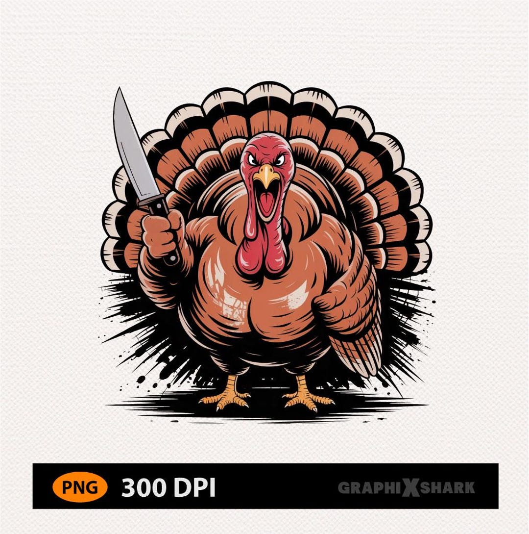 Distressed Angry Turkey PNG: Thanksgiving Design (digital Download) - Etsy
