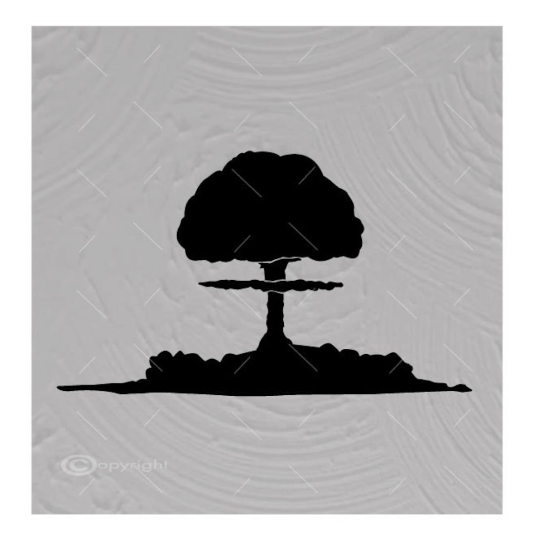 Nuclear Bomb Explosion SVG PNG Dxf Digital File Clipart A1 - Etsy