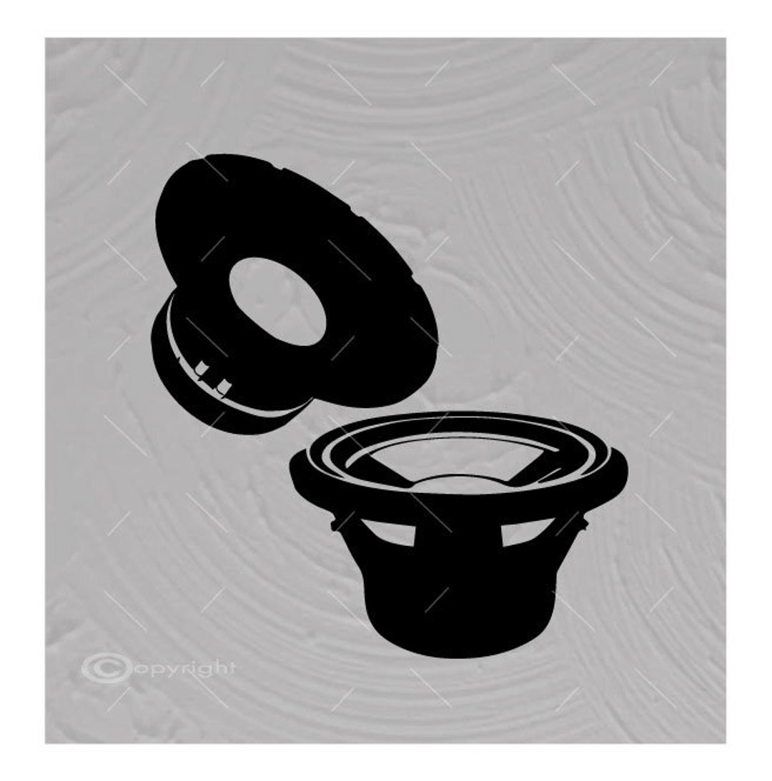 Two Subwoofer Speakers Vector Images Vinyl Decal T-shirt Digital ...