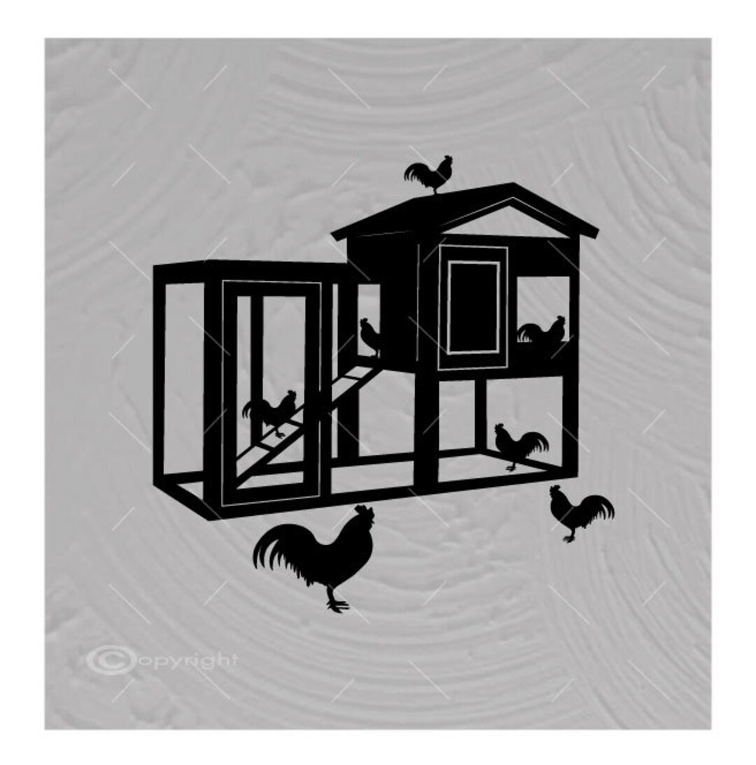 Chicken Coop Vector Image SVG File Digital Cutting File Ai Eps Png DXF ...