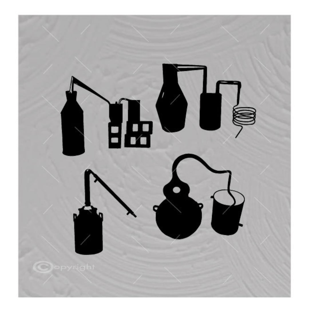 Four Moonshine Stills Vector Images SVG Files Digital Cutting Files Ai ...