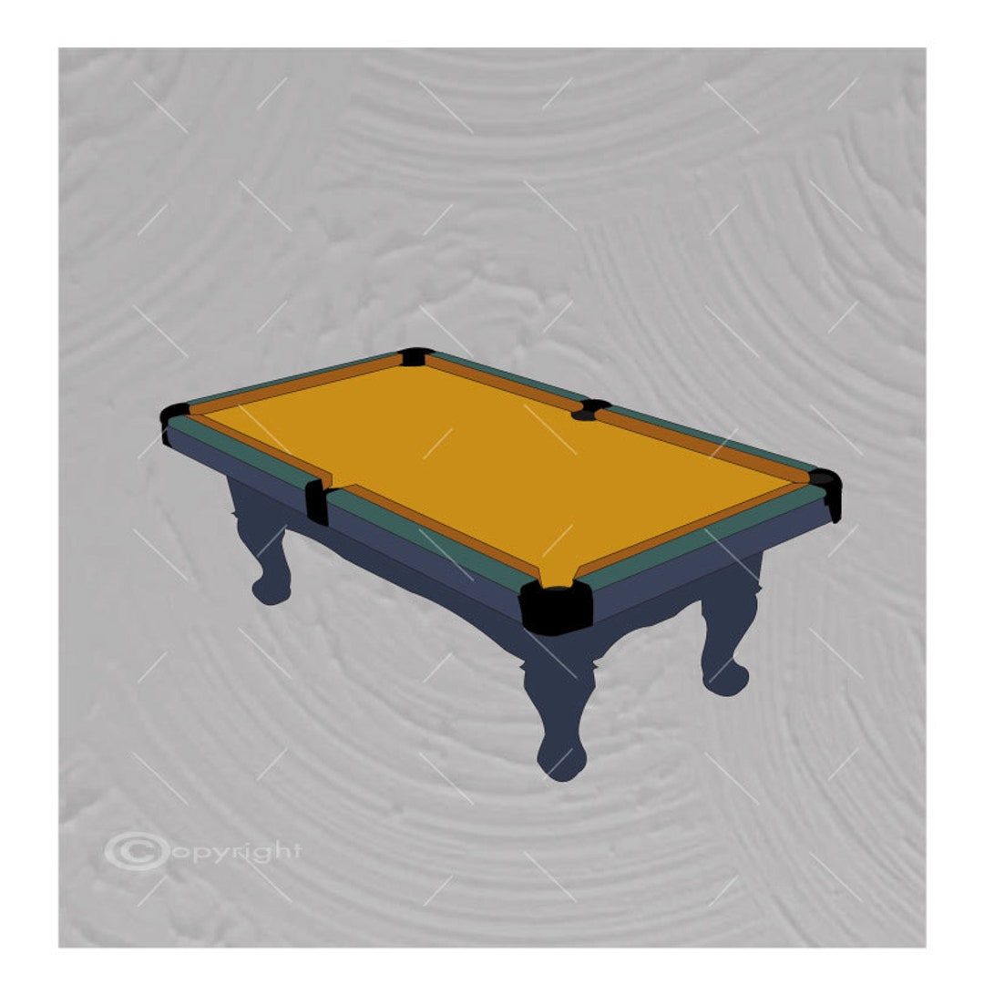 Pool Table SVG: Game Billiards Clipart Design (digital Download) - Etsy