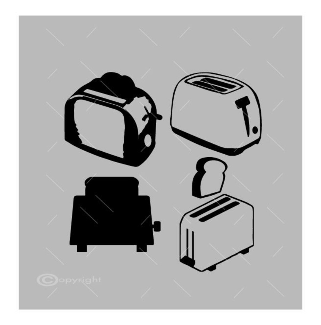 Four Toasters Vector Images Vinyl Decal T-shirt Digital Cutting Files ...