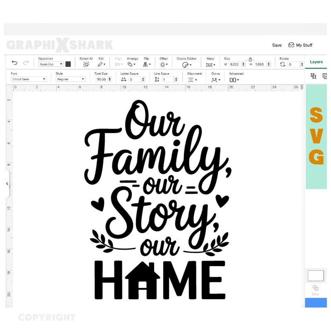 Our Family Our Story Our Home Vector SVG - Family Wall Decor Digital ...
