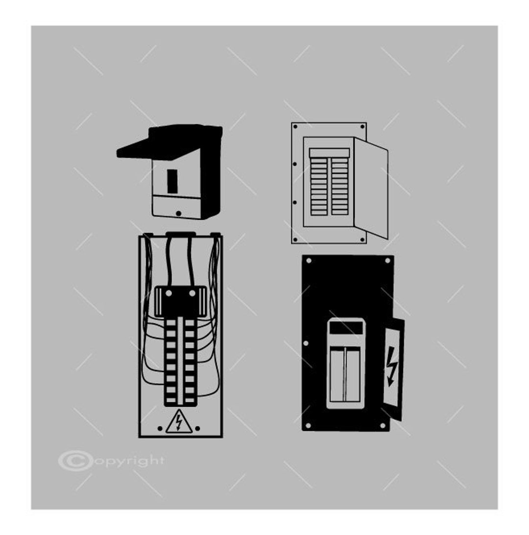 Four Electric Breaker Boxes Vector Images SVG Files Digital Cutting ...