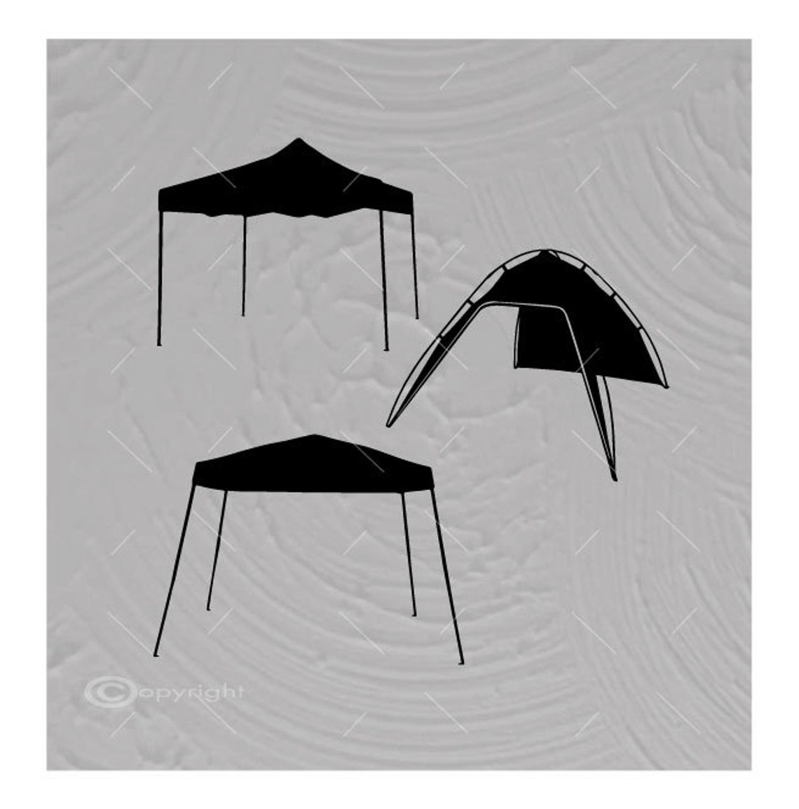 Three Canopies Vector Images SVG Files Digital Cutting Files - Etsy