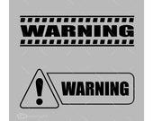 Two Warning Signs SVG PNG Dxf Digital File Clipart A1 - Etsy
