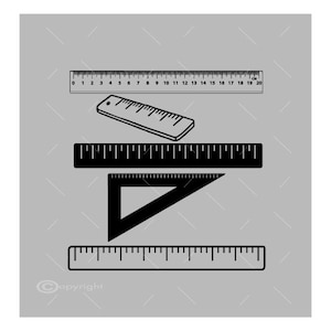 Five Rulers Vector Images SVG Files Digital Cutting Files Ai - Eps ...
