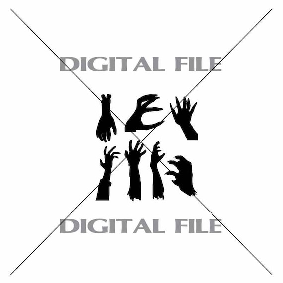 Art & Collectibles Apocalypse SVG Zombie Hand SVG Horror T-Shirt Decal ...