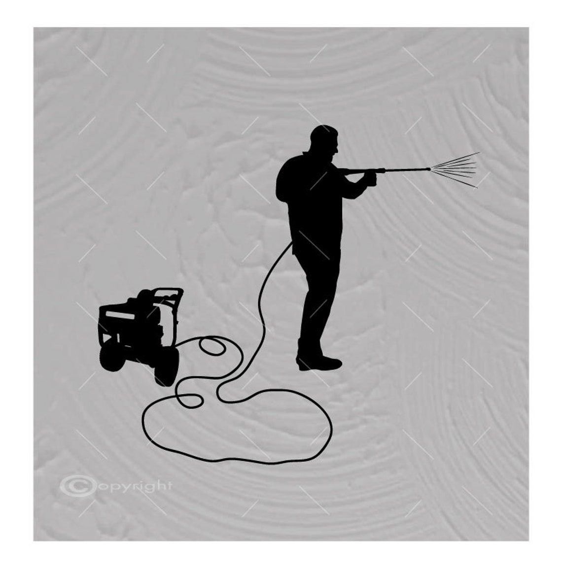 Pressure Washing SVG: Cleaning Power Washer Vector Silhouette (digital ...