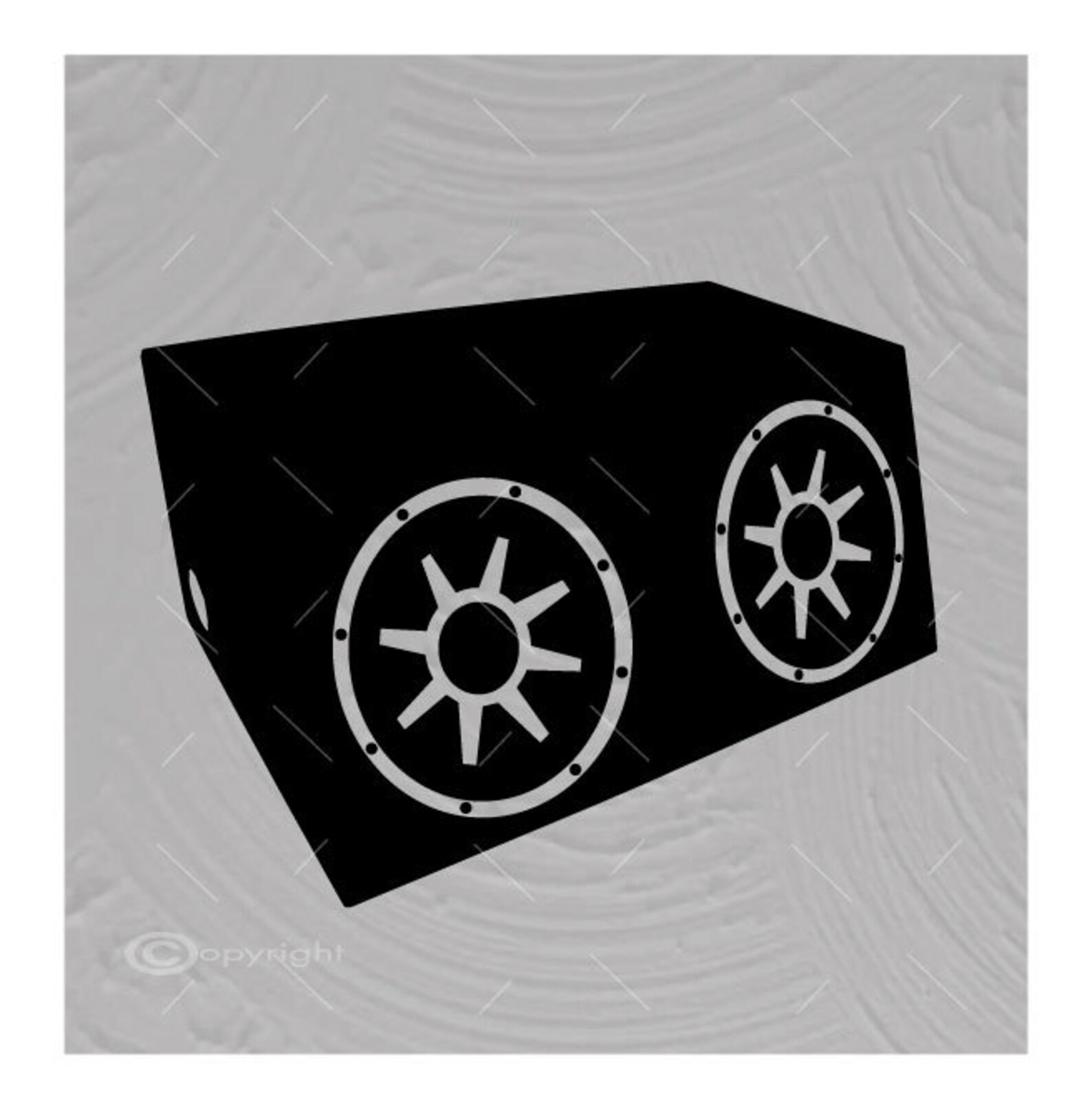 Car Subwoofer Speaker Box Vector Images Vinyl Decal T-shirt - Etsy