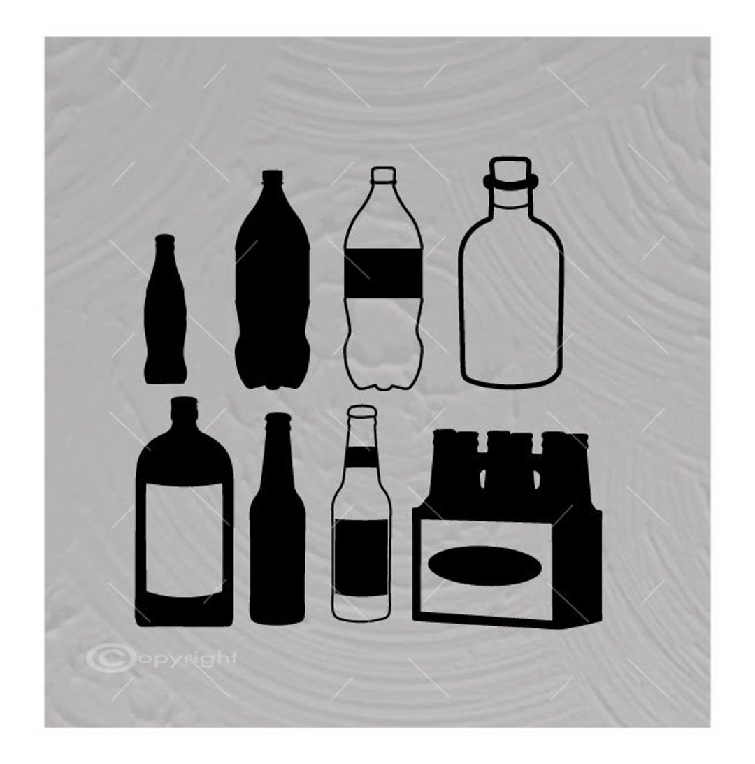 Eight Bottles Vector Images SVG Files Digital Cutting Files Ai - Eps ...