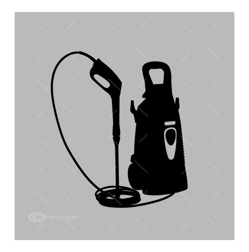 Electric Pressure Washer Vector Clipart Vinyl Decal T-shirt Digital ...