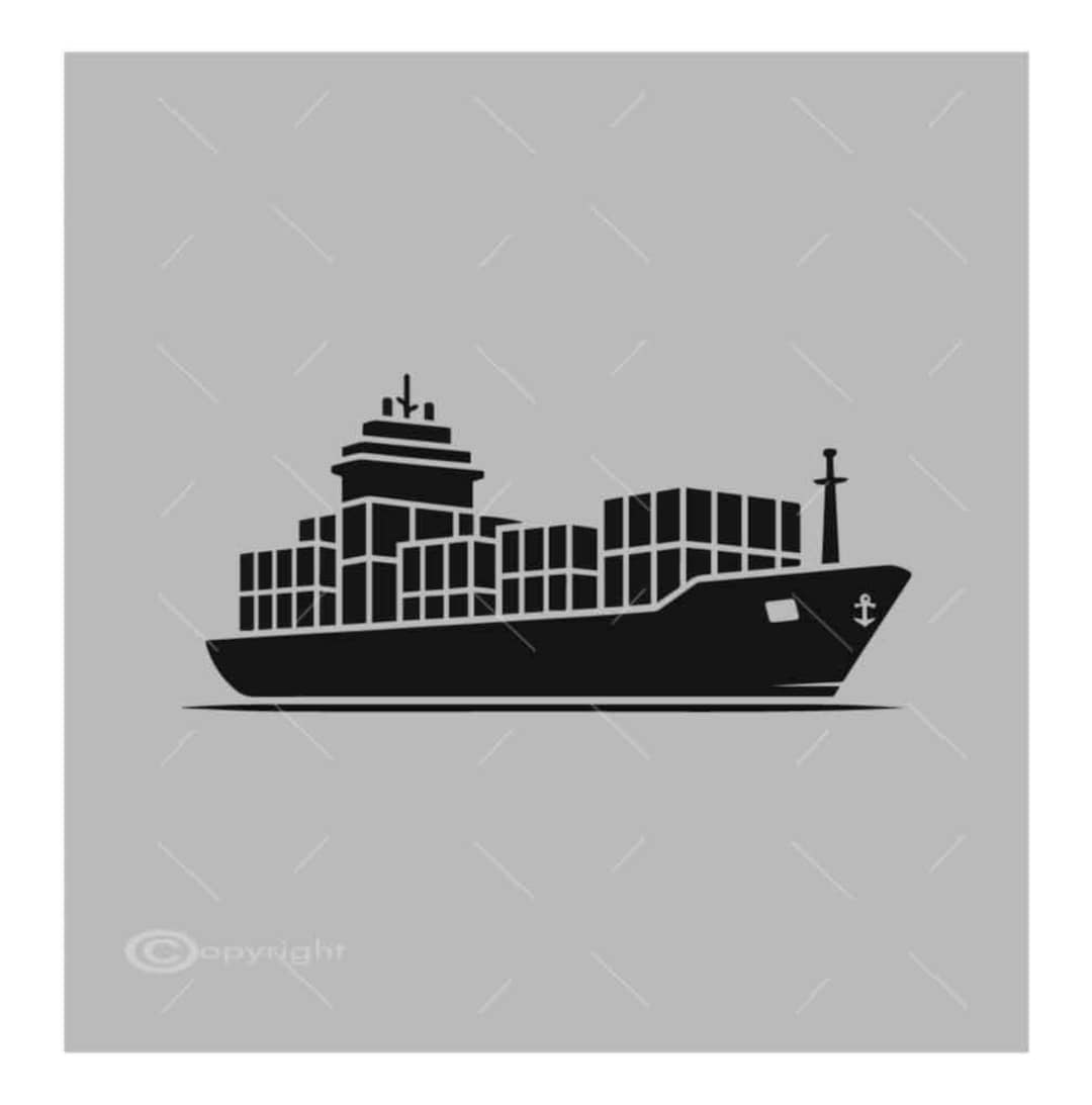 Cargo Ship SVG | Jpeg | Container Ship SVG | Bulk Carrier SVG | Png ...