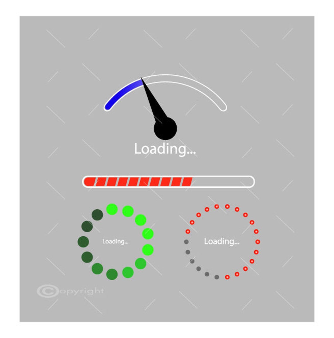 Four Loading Symbols Digital File Ai Eps PNG DXF Svg - Etsy