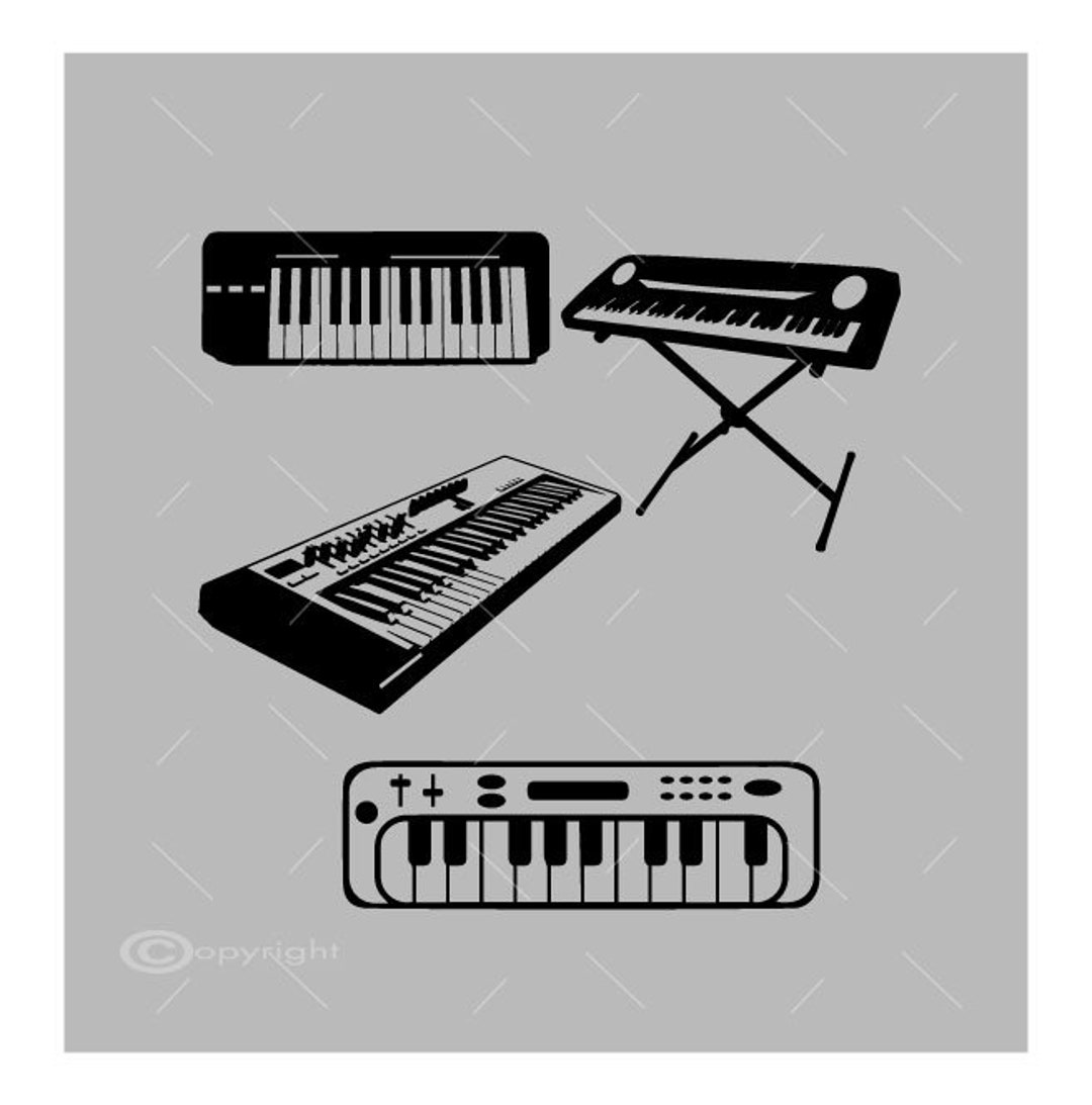 Piano Keyboard SVG Bundle: Music Instrument Vector (digital Download ...