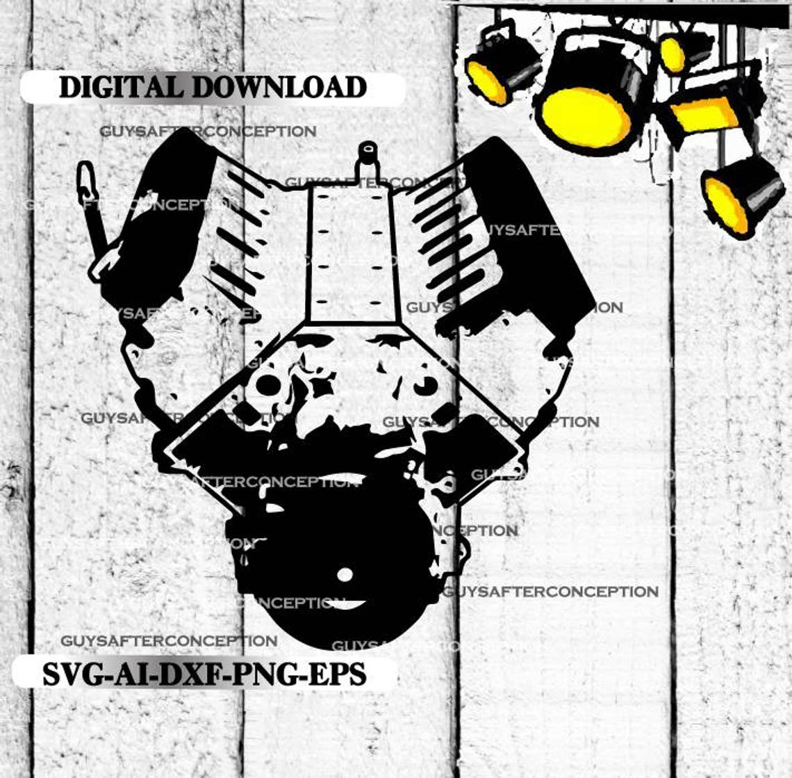 Engine Block Vector Images SVG Files Digital Cutting Files Ai | Etsy